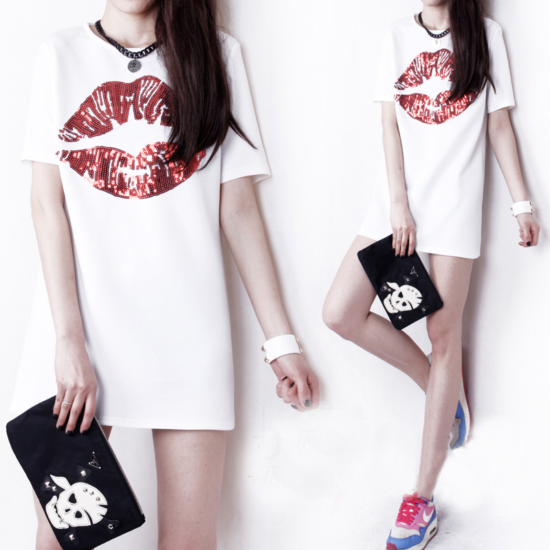 Fashion Big Lips Dress Ax072701ax on Luulla