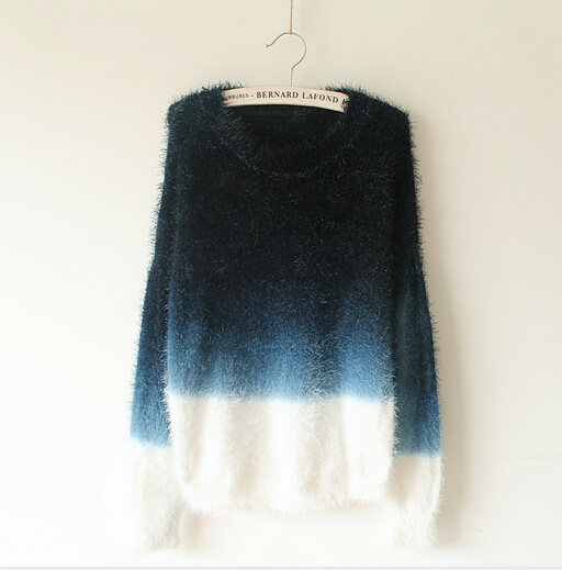 Gradient Round Neck Pullover Ax092806ax on Luulla