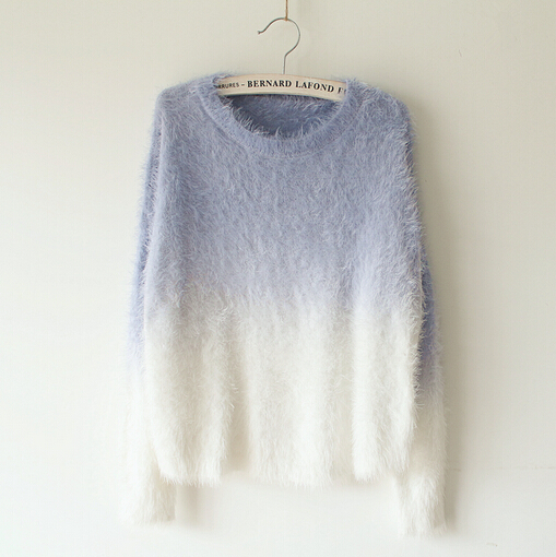 Gradient Round Neck Pullover Ax092806ax on Luulla