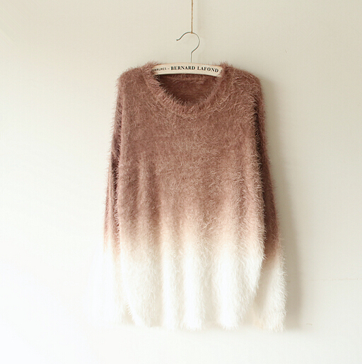 Gradient Round Neck Pullover Ax092806ax on Luulla