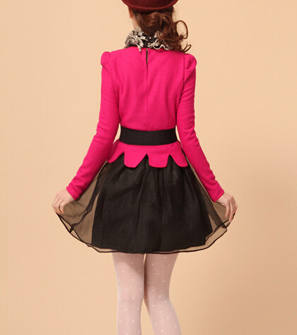 Sweet High-necked Long-sleeved Princess Dress Ax101924ax on Luulla