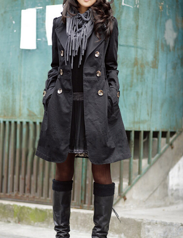 Casual Double-breasted Coat Ax110211ax on Luulla