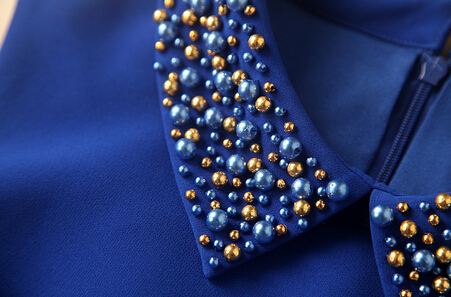 Blue Dress With Collar on Luulla