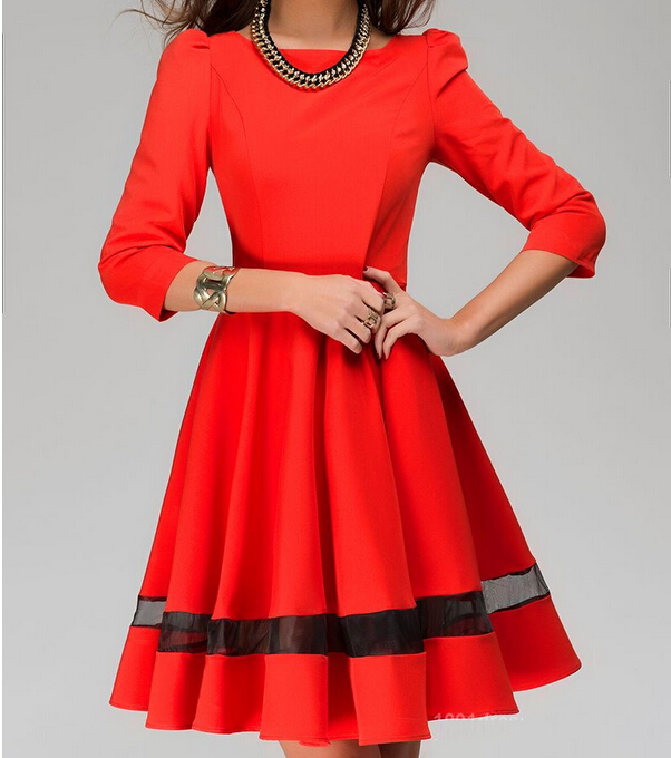 The New Long-sleeved Round Neck Dress AX30518ax on Luulla