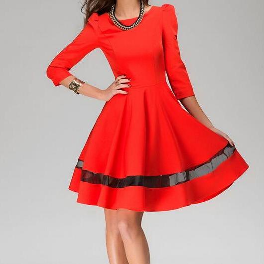 The New Long-sleeved Round Neck Dress AX30518ax on Luulla