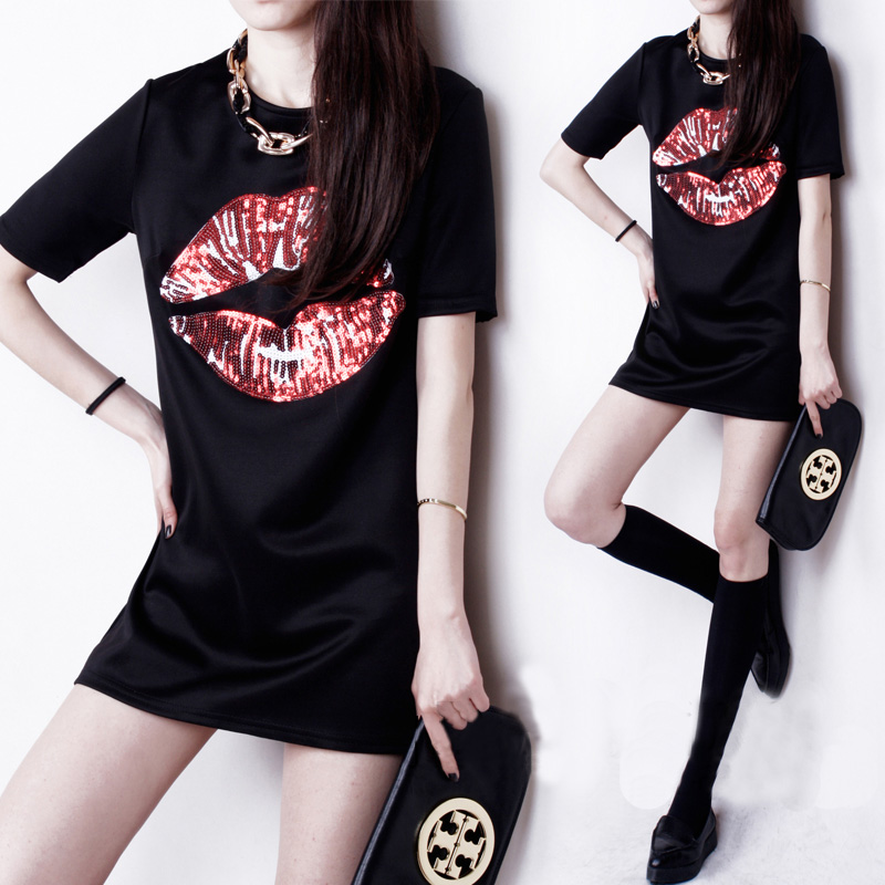 Fashion Big Lips Dress Ax072701ax on Luulla