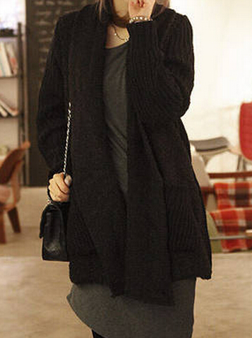 Loose Knit Cardigan Sweater Jacket Ax091402ax on Luulla