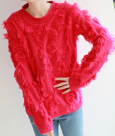 Loose Long-sleeved Knit Sweater Jacket Ax100402ax on Luulla