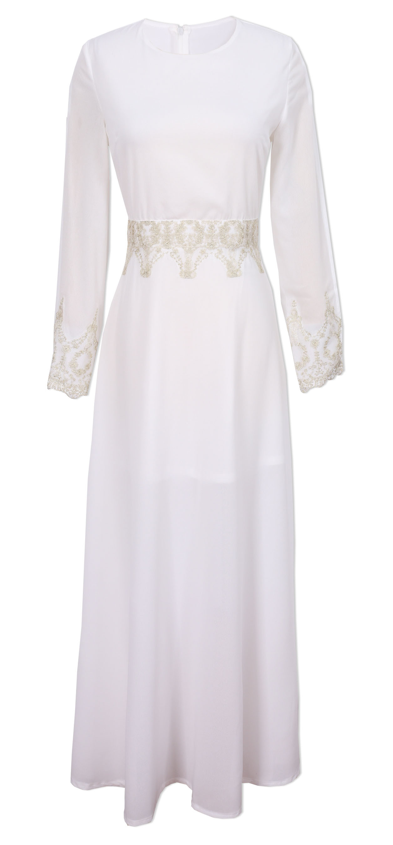 Elegant Hollow Long-sleeved Round Neck Dress Ax30802ax on Luulla